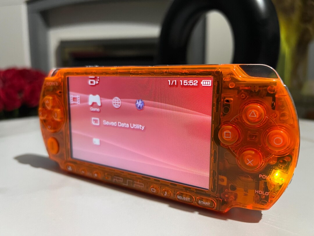 PSP 3000 Transparent Orange Color 128gb Memory New - Etsy