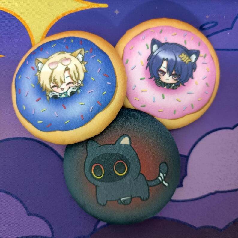 Honkai Star Rail | Glitter Stickers | Mochi Donut Badge | Aventurine ...