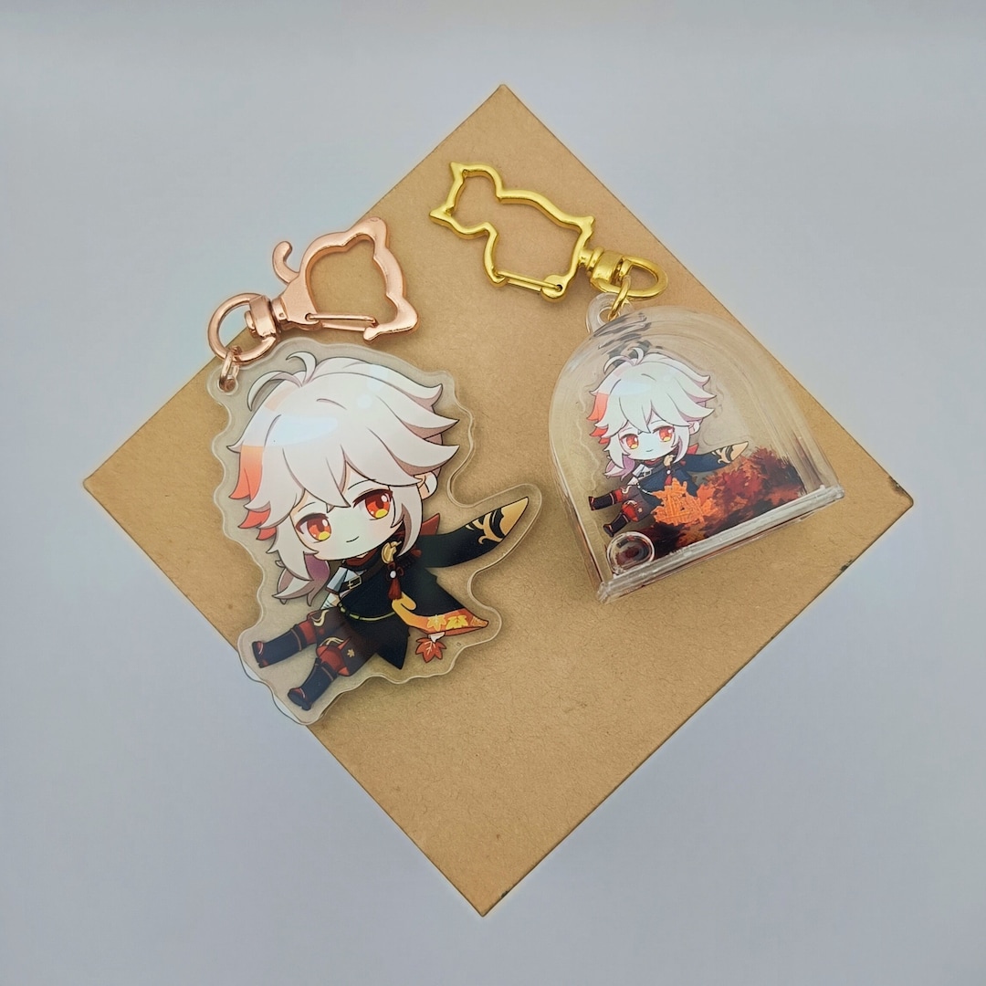 Genshin Impact Kaedehara Kazuha Keychain Liquid Charm - Etsy