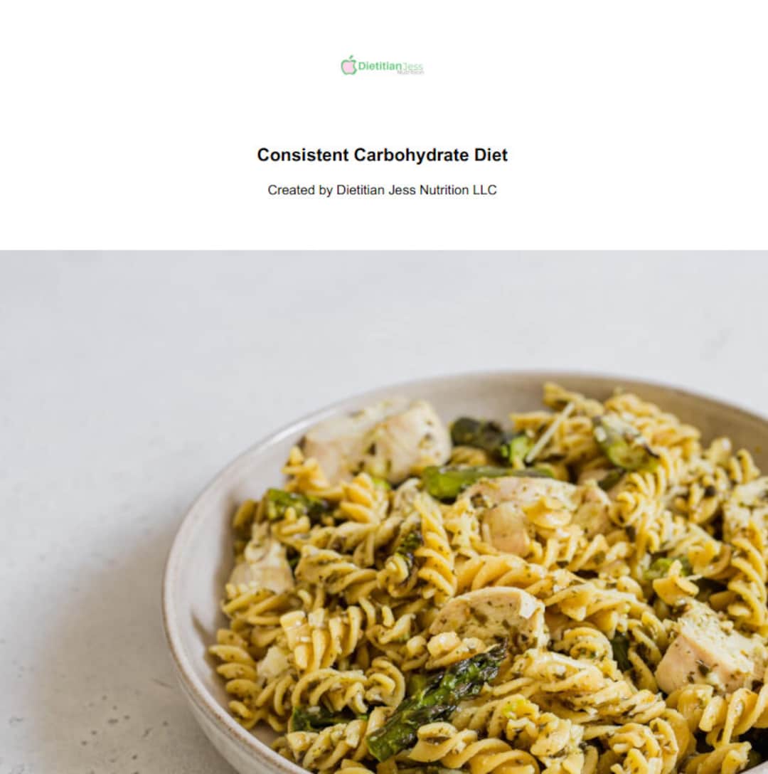 Diabetes Consistent Carbohydrate Meal Plan - Etsy