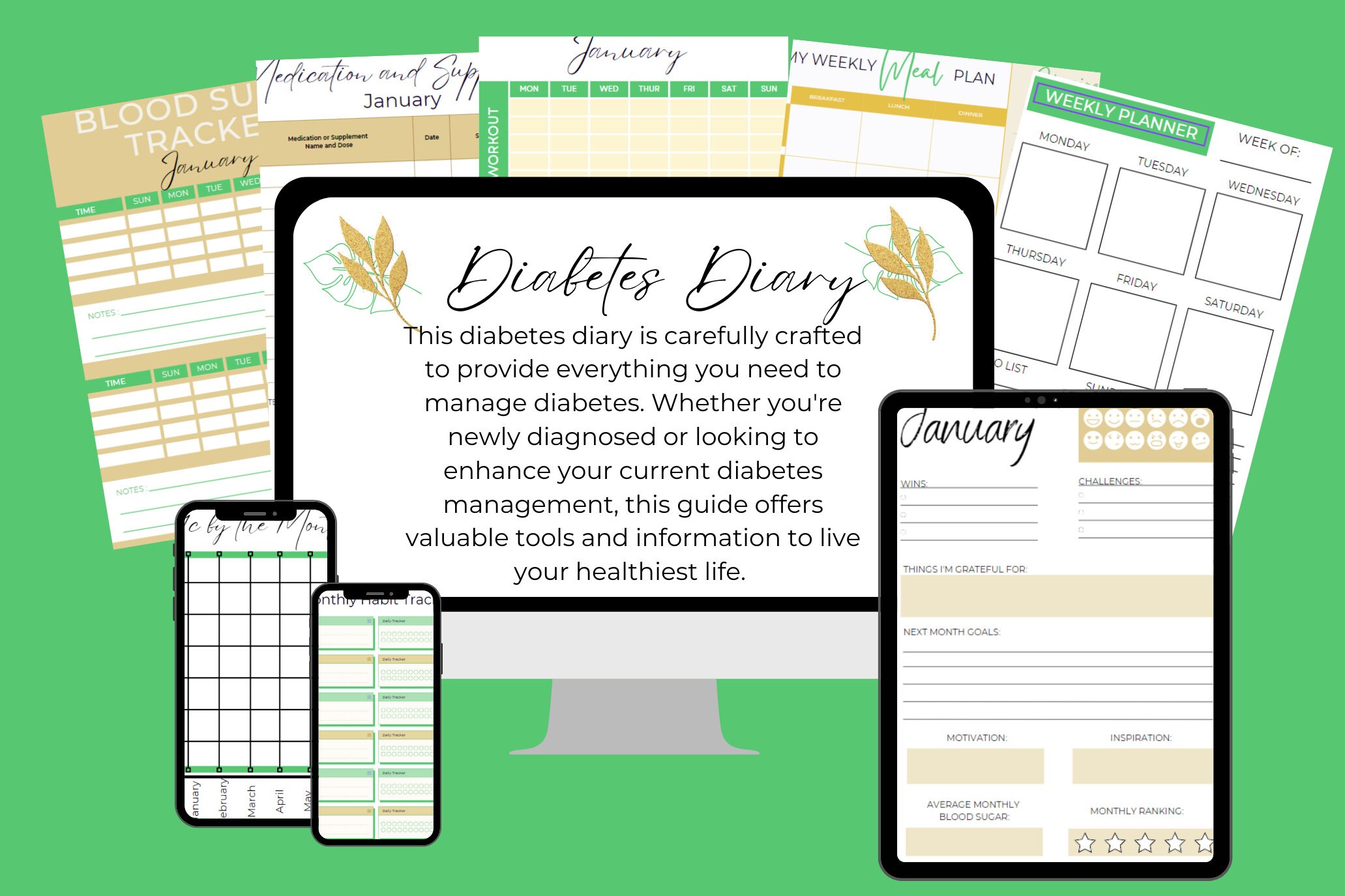 Diabetes Diary Tracker - Etsy