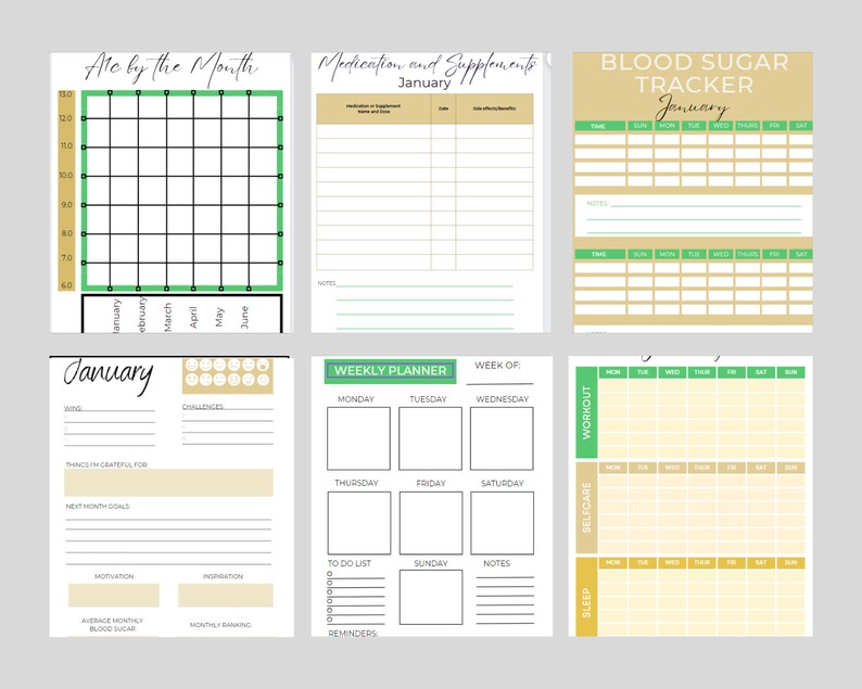 Diabetes Diary Tracker - Etsy