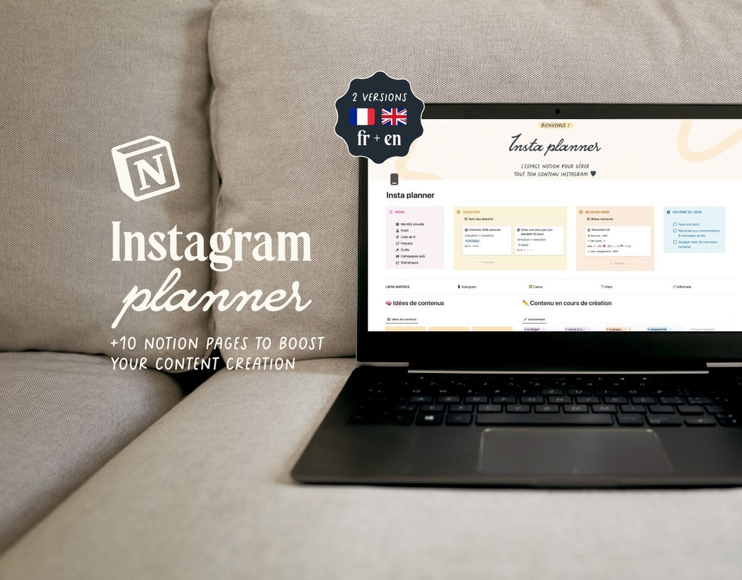 Instagram Planner Notion Template for Entrepreneurs & Community ...
