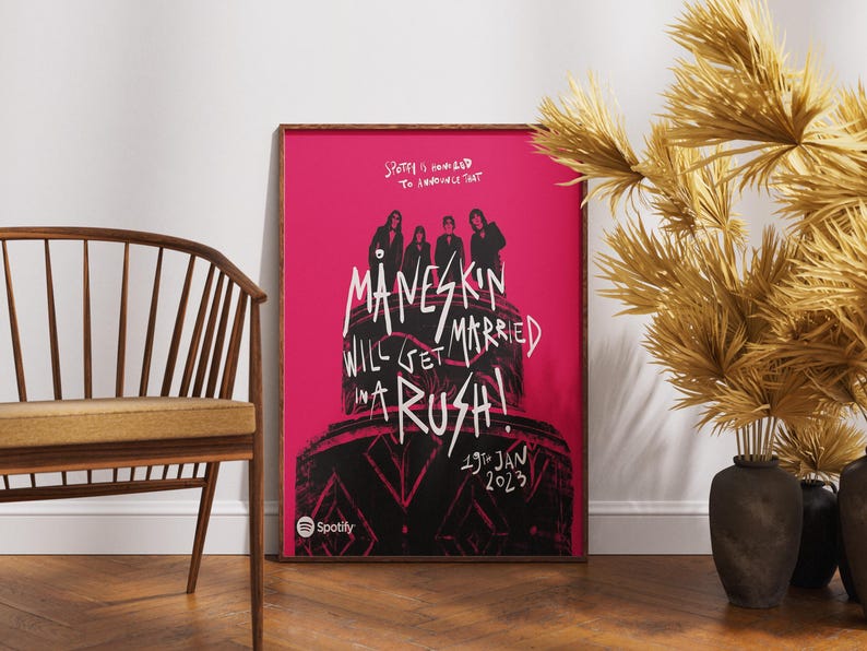 Maneskin Album Poster, Maneskin Rush Album Poster, Maneskin Room Decor ...