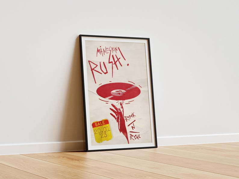 Maneskin Album Poster, Maneskin Rush Album Poster, Maneskin Room Decor ...