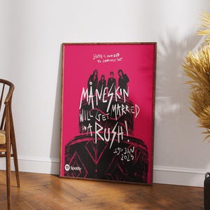 Maneskin Album Poster, Maneskin Rush Album Poster, Maneskin Room Decor ...