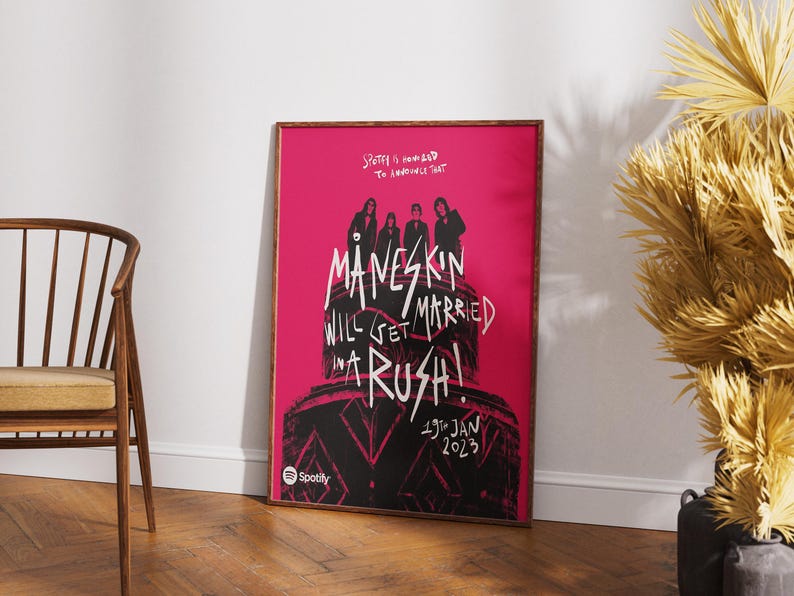 Maneskin Album Poster, Maneskin Rush Album Poster, Maneskin Room Decor ...