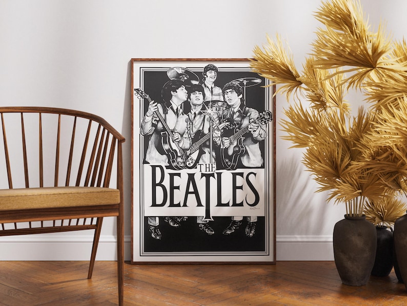 The Beatles Poster , the Beatles Poster Print , the Beatles Room Decor ...