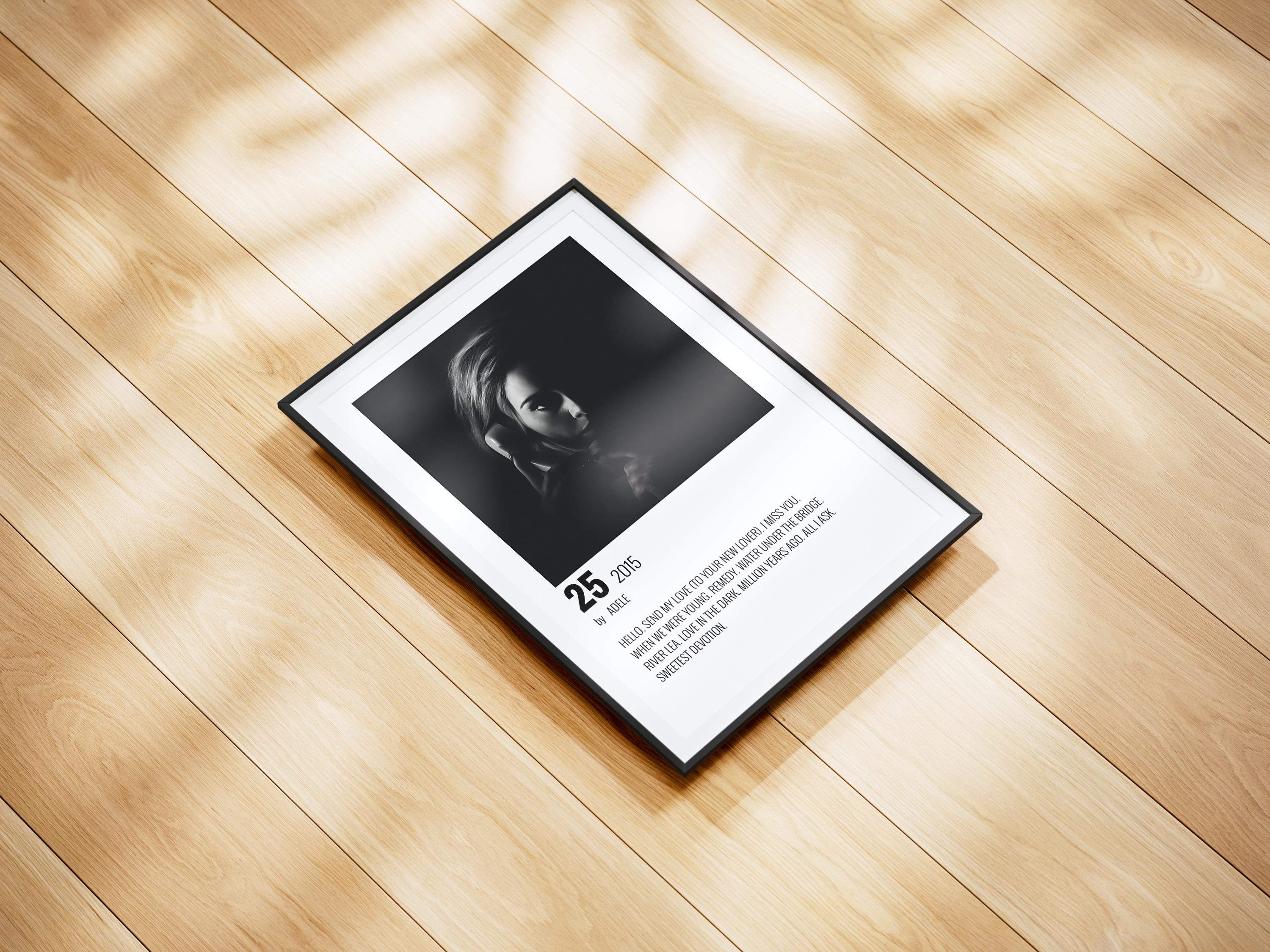 Adele Poster, Adele Album Poster, Adele Room Decor, Minimalist Album ...