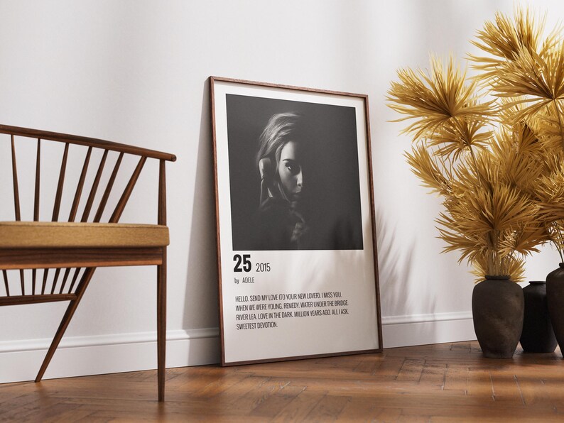 Adele Poster, Adele Album Poster, Adele Room Decor, Minimalist Album ...