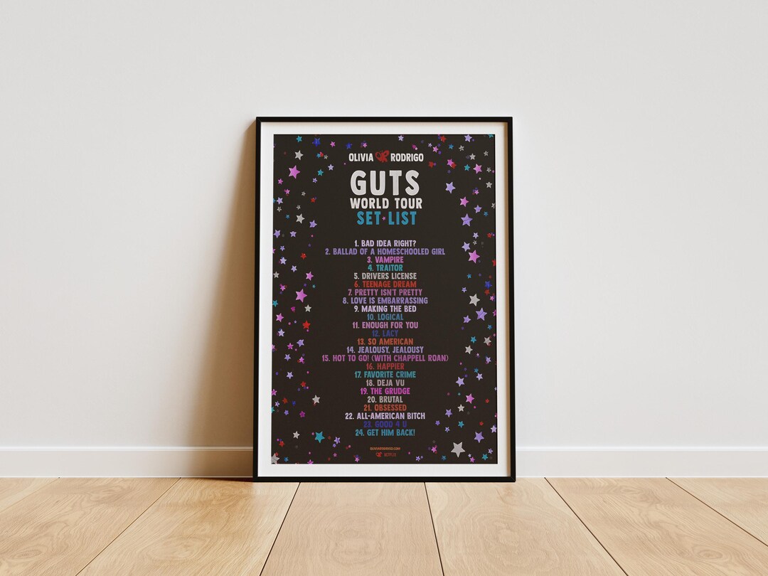 GUTS Album Poster, Olivia Rodrigo Guts Album Poster, Olivia Rodrigo ...