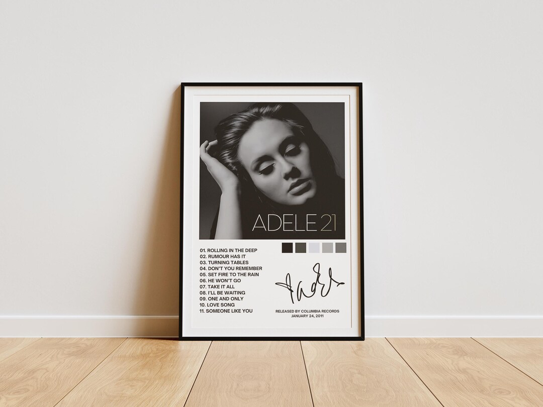 Adele Poster, Adele Album Poster, Adele Room Decor, Minimalist Album Poster, Artist Poster ...