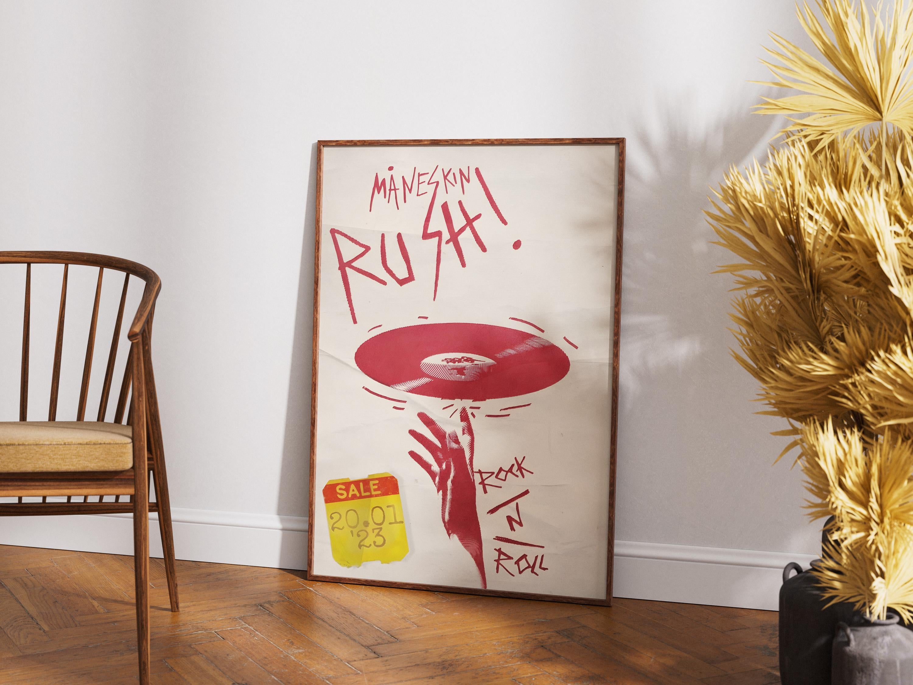 Maneskin Album Poster, Maneskin Rush Album Poster, Maneskin Room Decor ...
