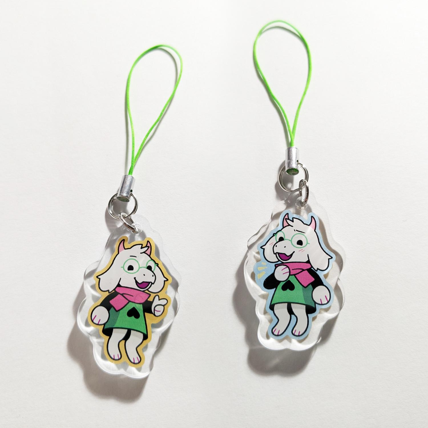Deltarune Phone Charm Keychains With Susie, Kris, Ralsei, Tenna and ...