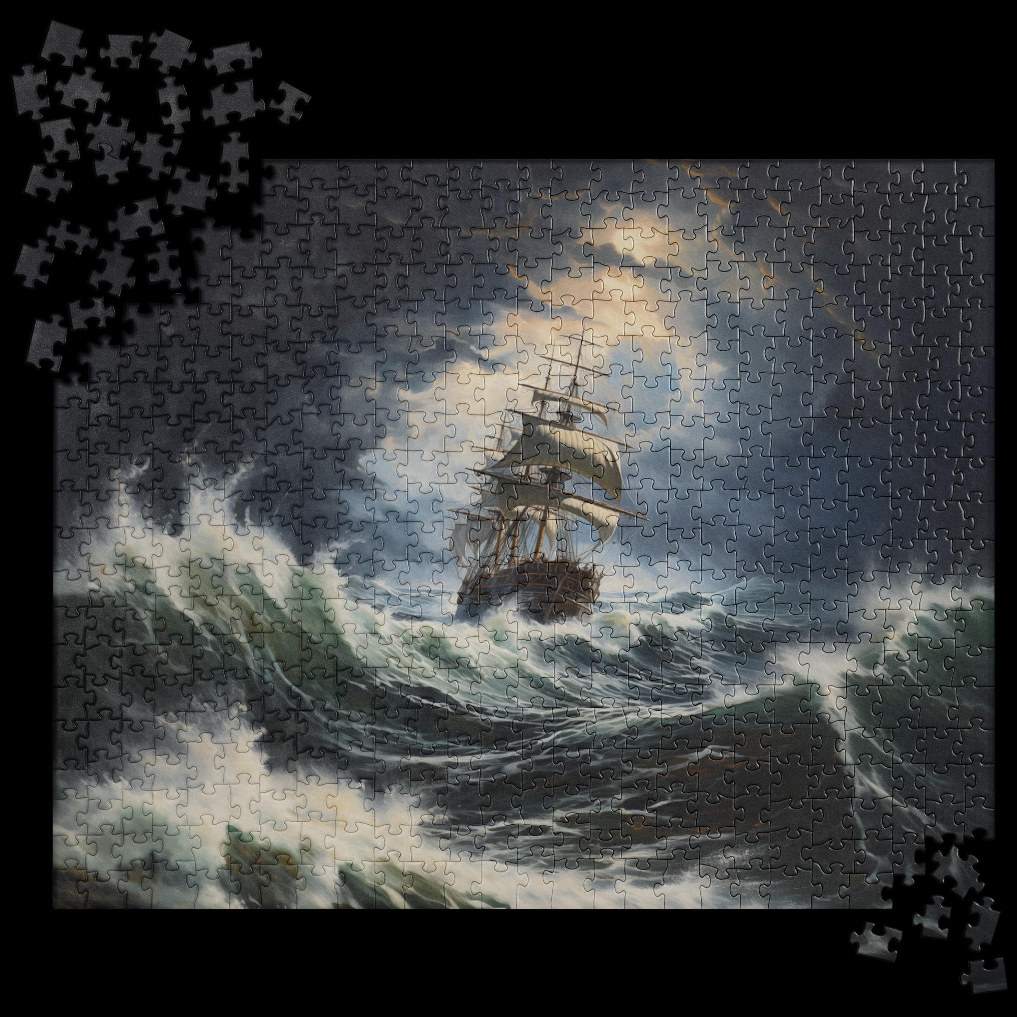 Jigsaw Puzzle: Ship at Sea - Etsy