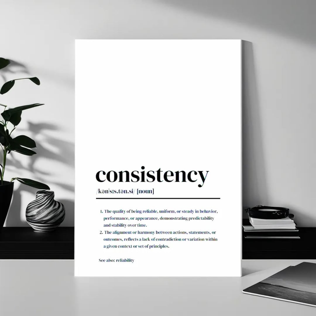Consistency Poster - Etsy