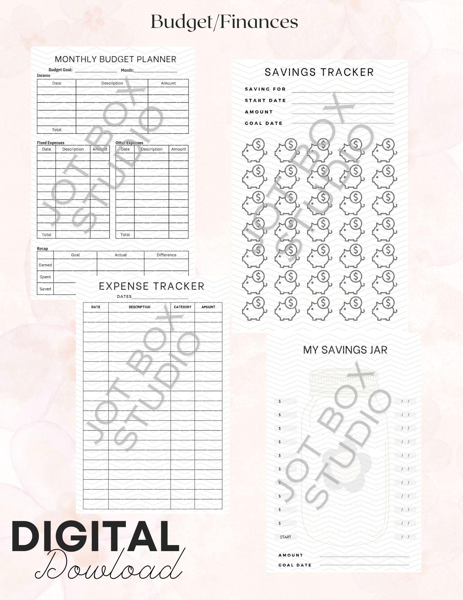 Budget Planner Printable Inserts (letter 8.5 X 11) - Etsy