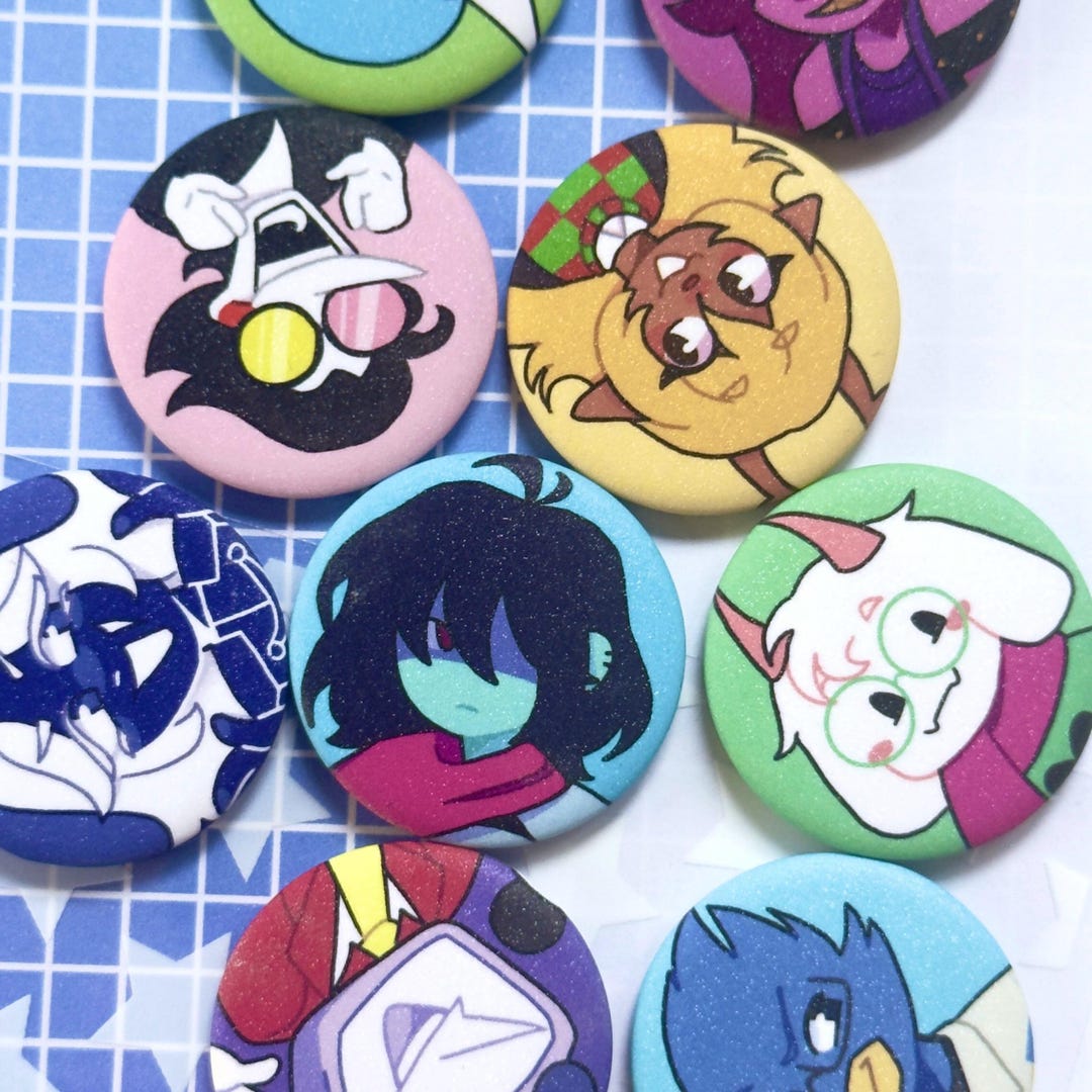 DELTARUNE | Character Button Badges - Etsy