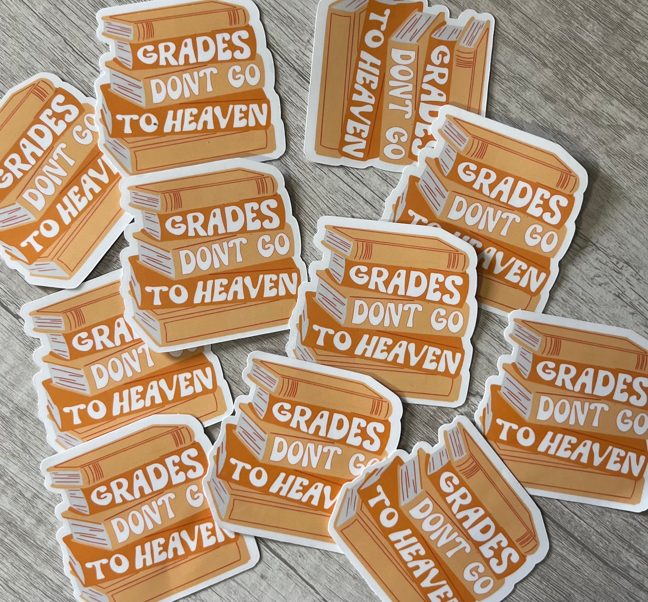 Grades Don't Go to Heaven Sticker | Christian Waterproof School Sticker - Etsy