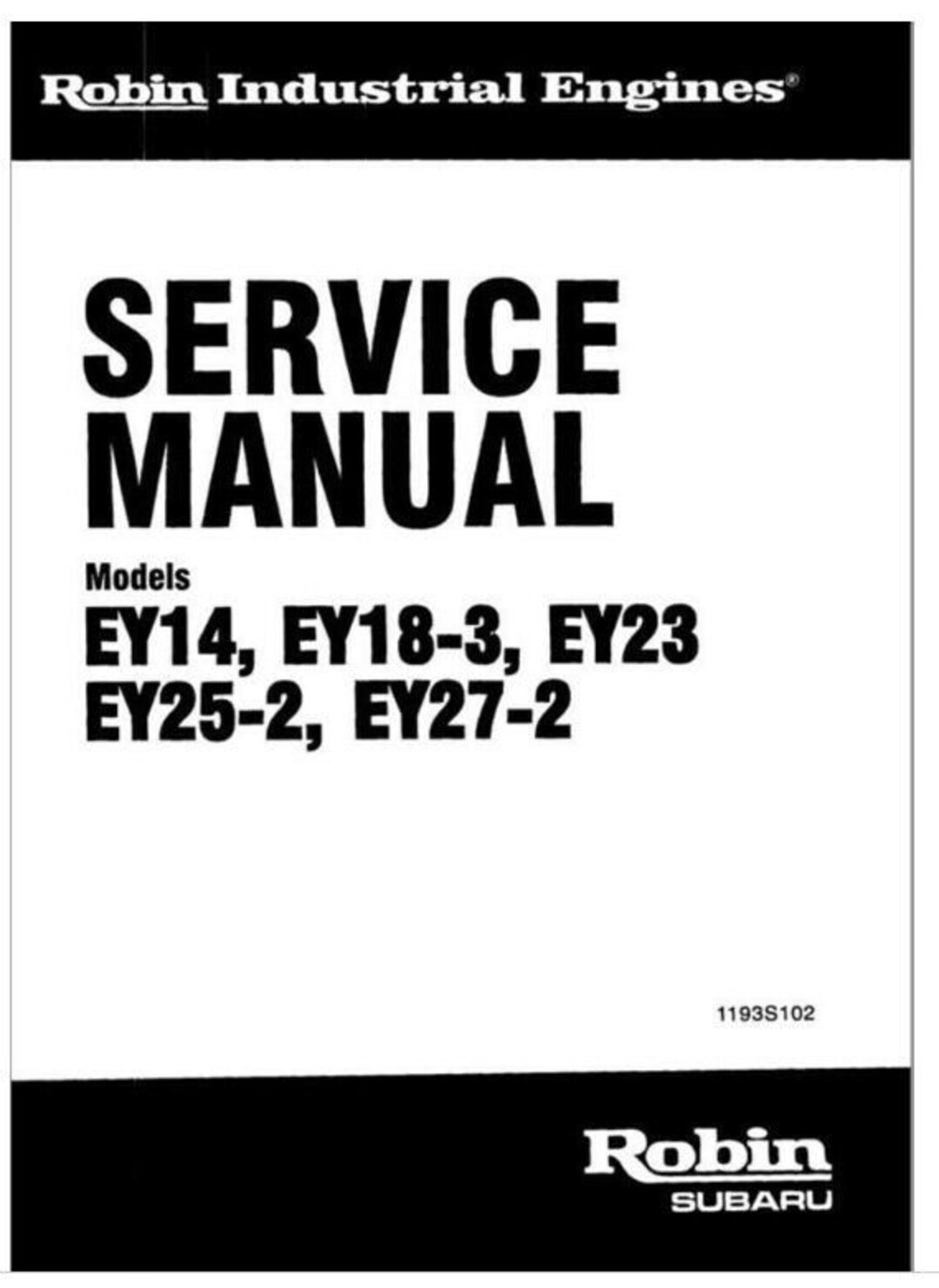 Robin Subaru Small Engine Service Workshop Manuals - Etsy