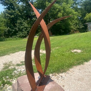 Organic Form Rustic Abstract Metal Art Sculpture - Etsy