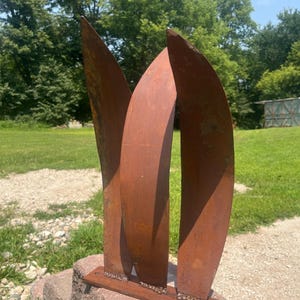 Organic Form Rustic Abstract Metal Art Sculpture - Etsy