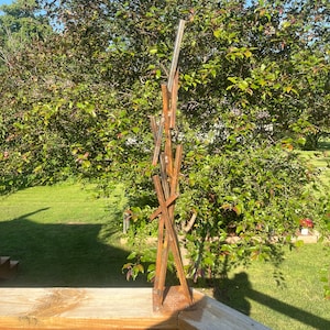 Rustic Abstract Steel Outdoor Sculpture - Etsy
