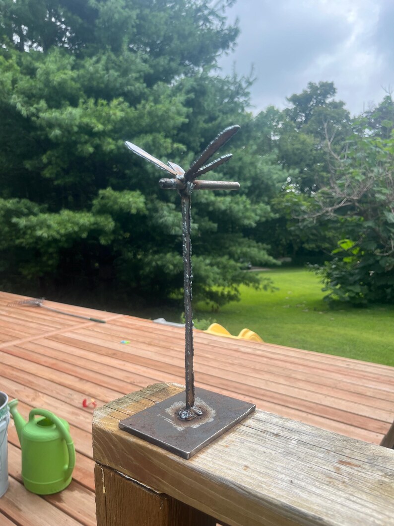 Dragonfly With Pedestal Rustic Yard Art Outdoor Sculpture - Etsy