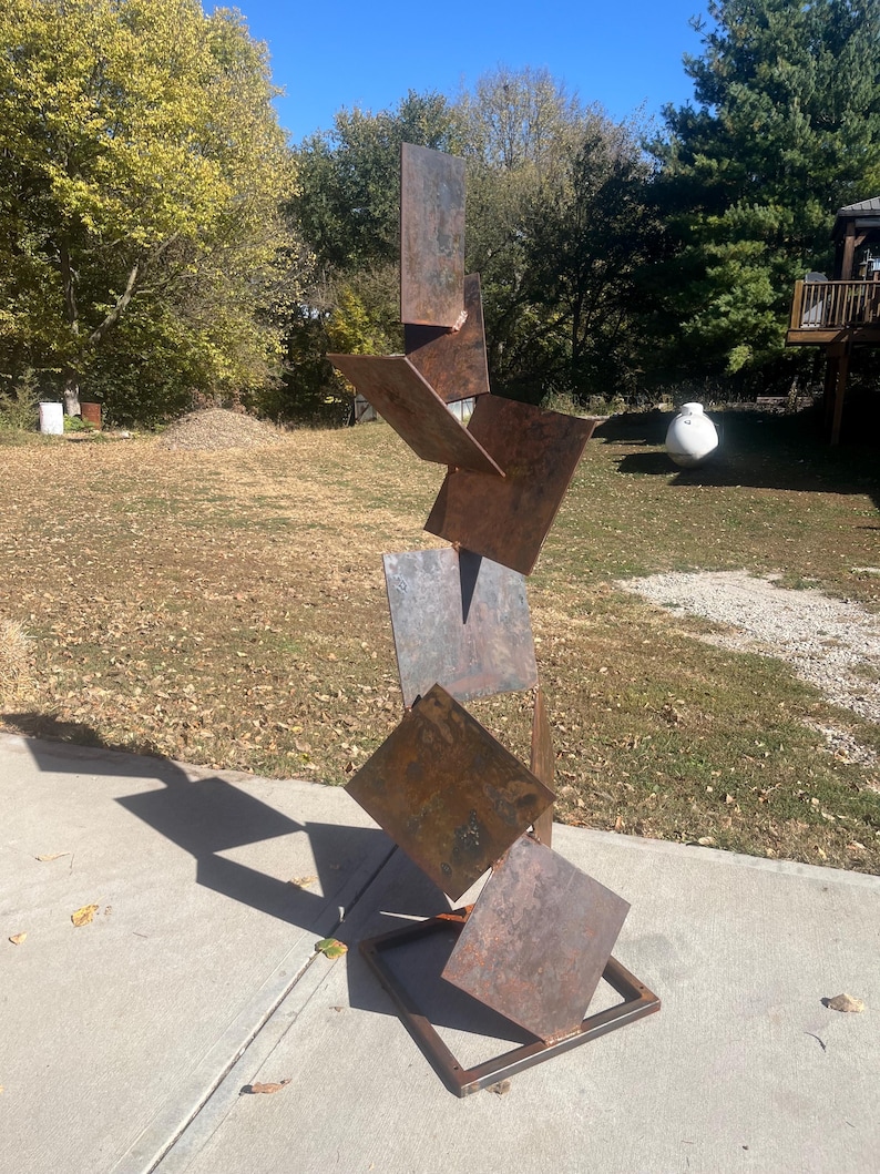 Boundless Abstract Geometric Sculpture Large Outdoor Metal Art - Etsy