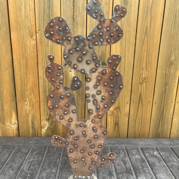 Metal Cactus Yard Art - Etsy