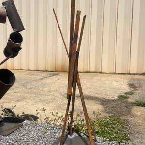 Rustic Abstract Steel Outdoor Sculpture - Etsy