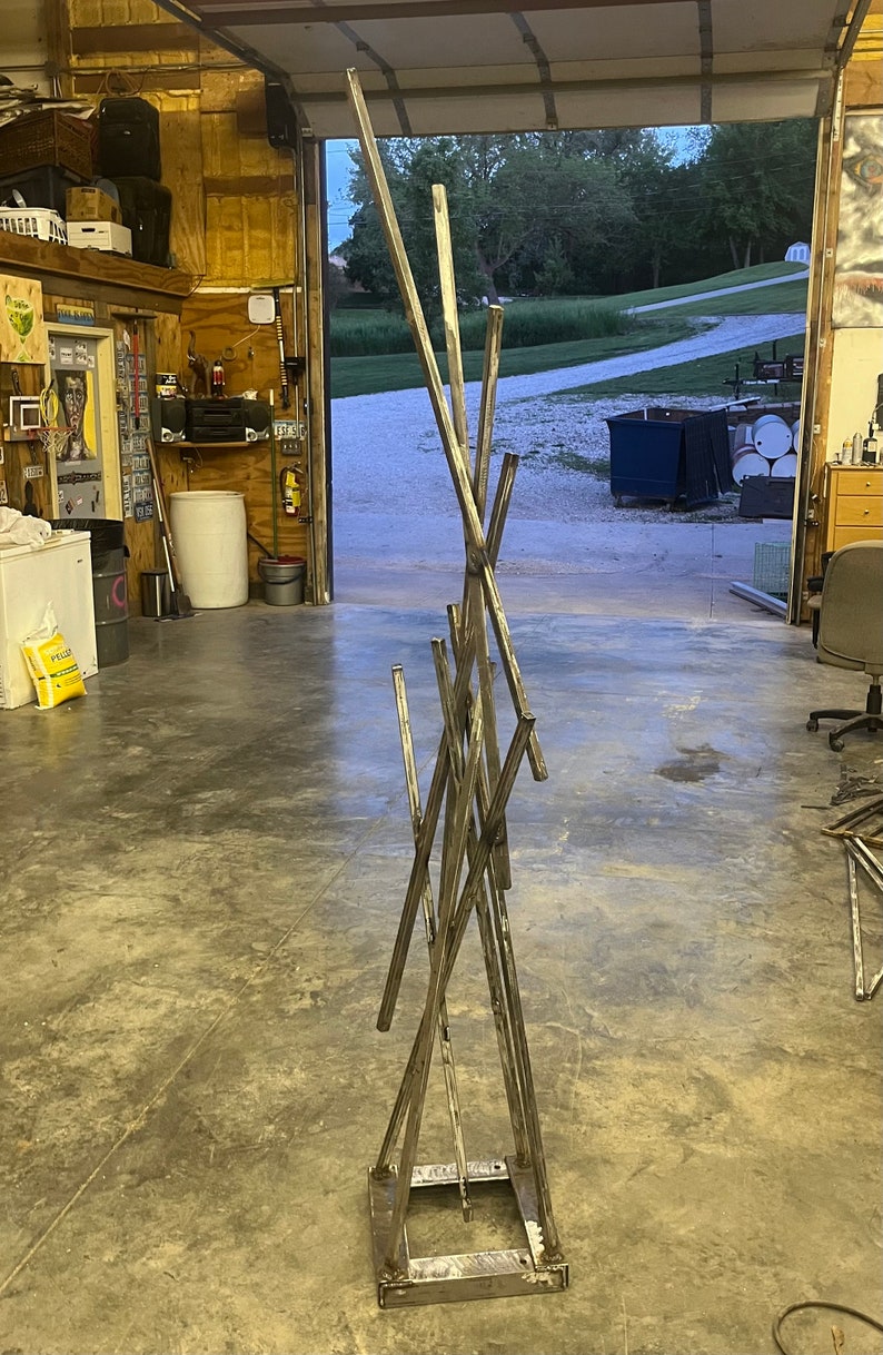 Rustic Abstract Steel Outdoor Sculpture - Etsy