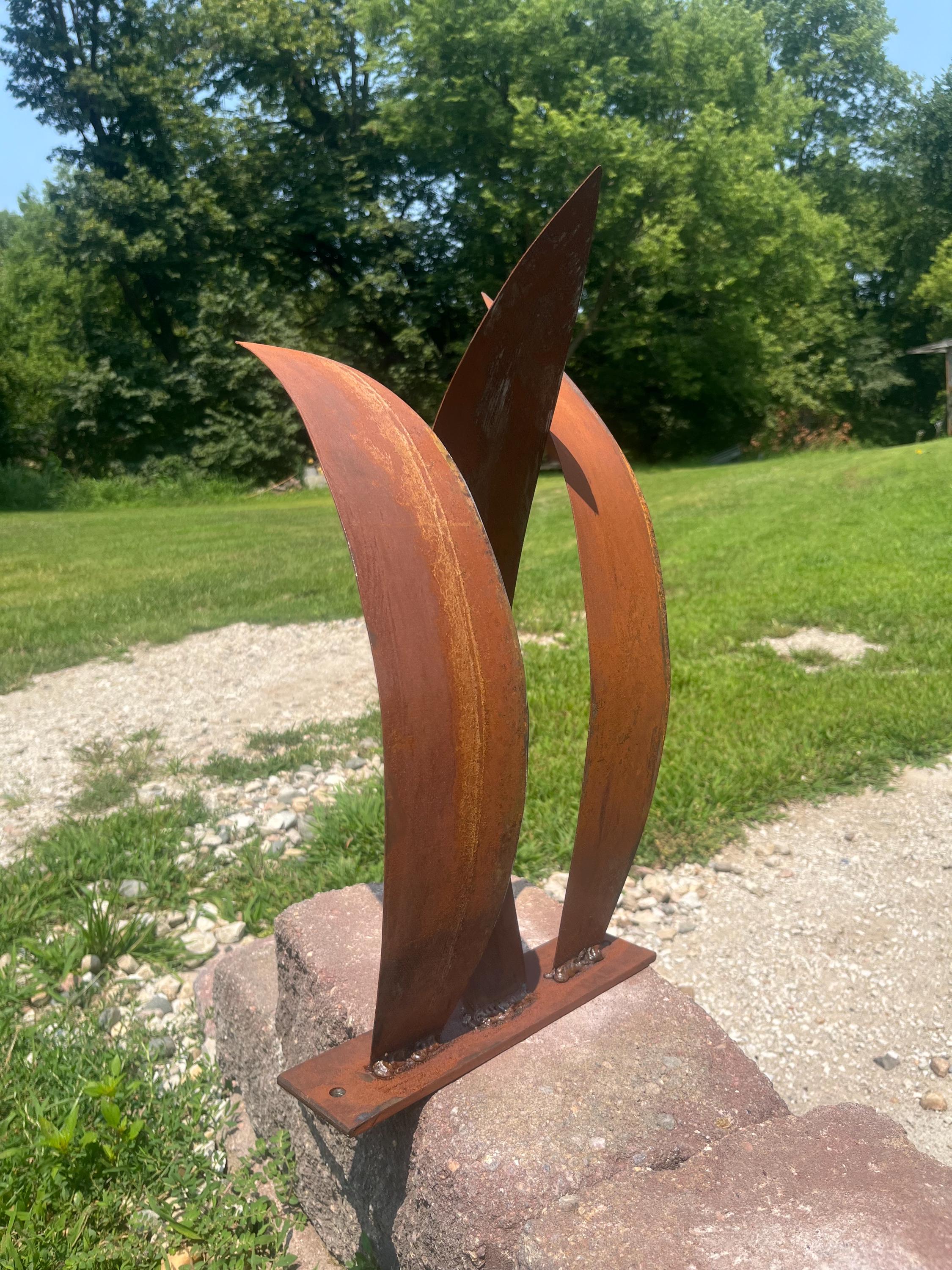Organic Form Rustic Abstract Metal Art Sculpture - Etsy