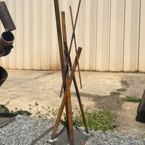 Rustic Abstract Steel Outdoor Sculpture - Etsy