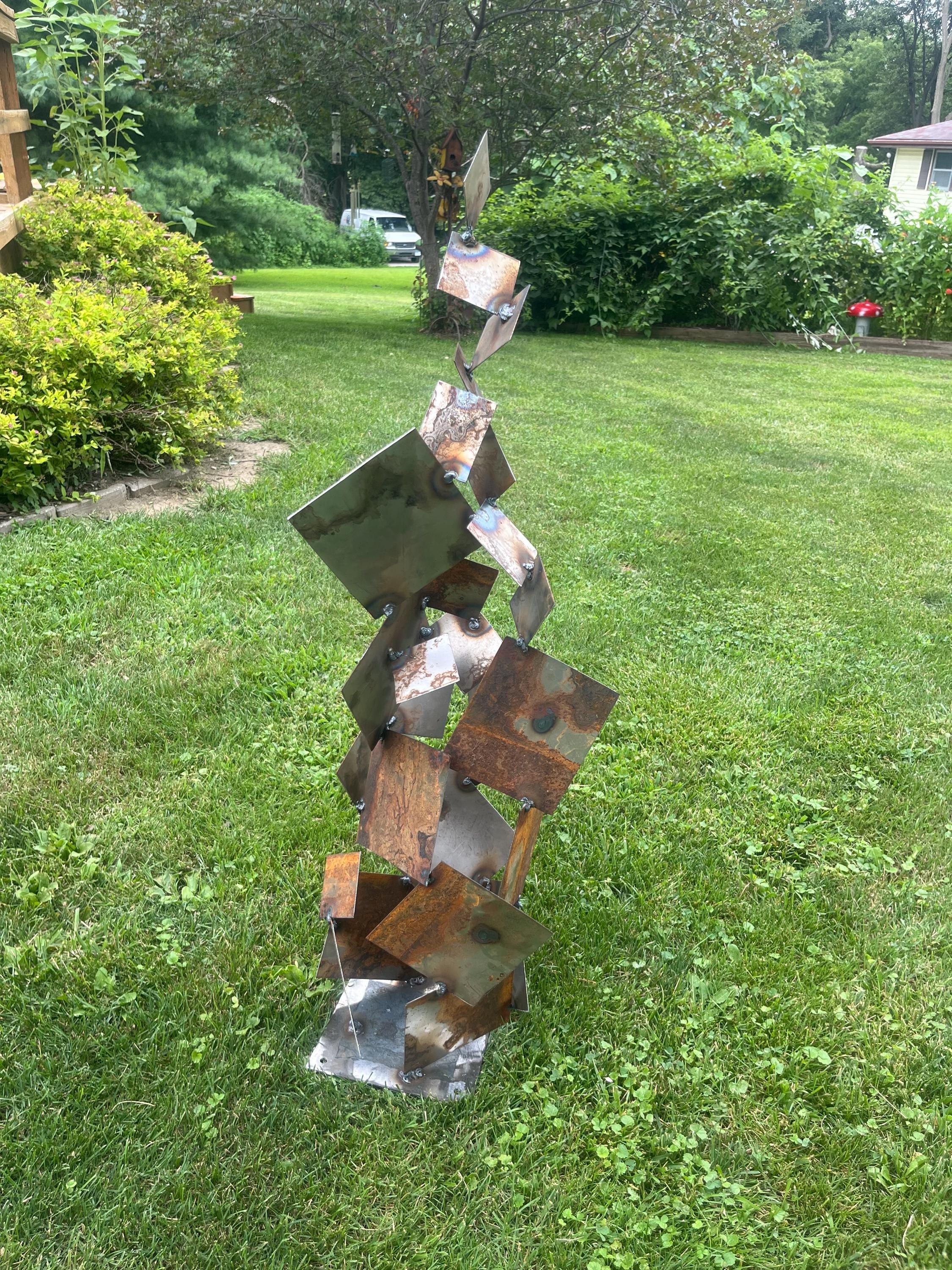 Large Outdoor Sculpture Geometric Design Abstract Metal Art - Etsy