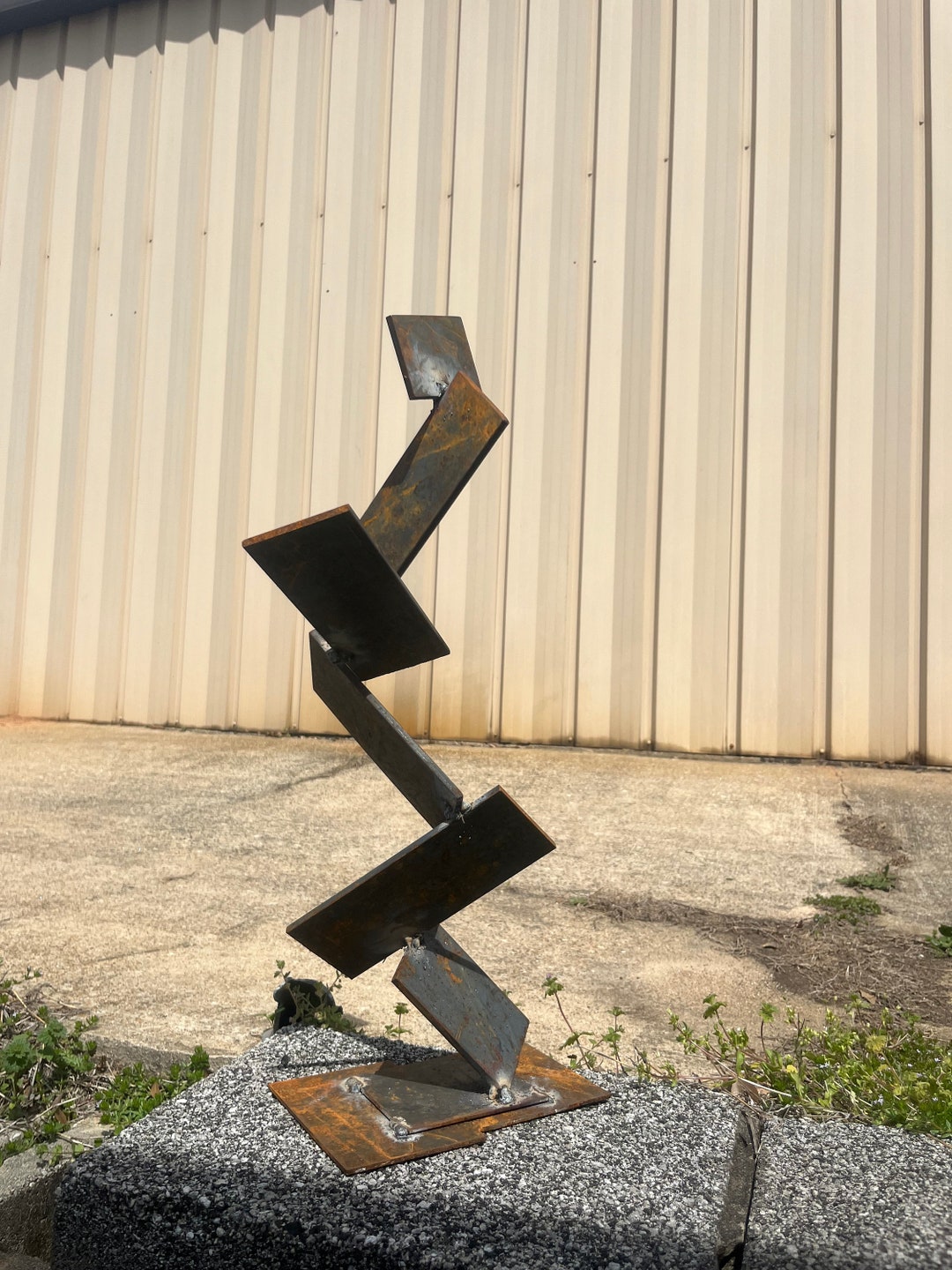 Abstract Steel Metal Yard Art Custom Handmade in USA - Etsy