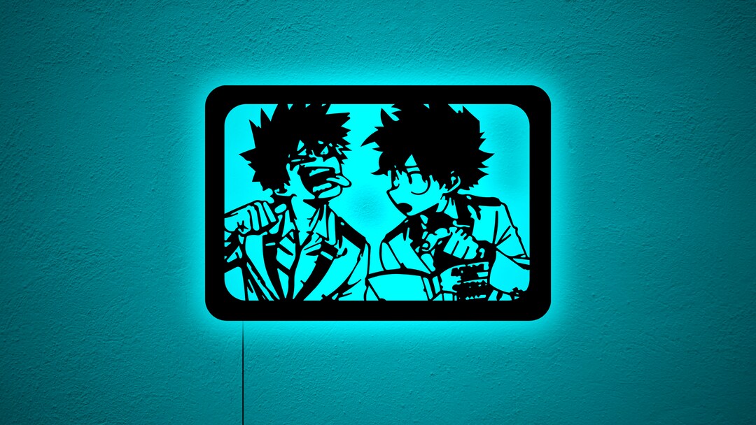 My Hero Academia Deku and Bakugo Wall LED Sign My Hero Wall - Etsy