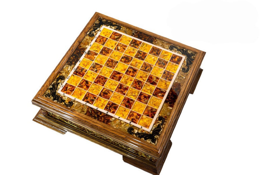 Large Luxury Chess Setdeluxe Amber Chess Sethandmade Amber ...