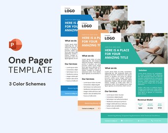 Corporate One-pager Template Business Summary Page Modern Clean ...