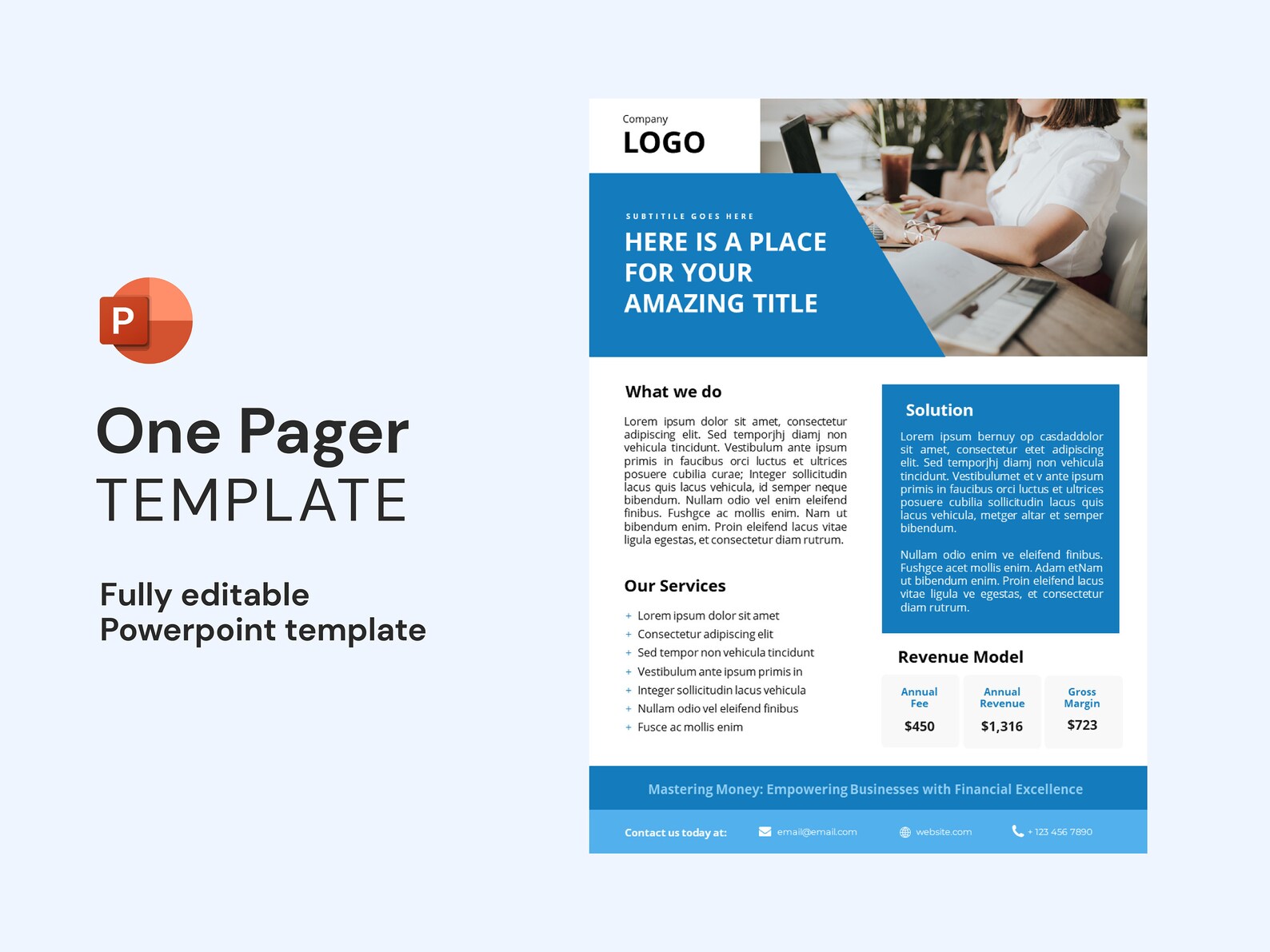 Clean and Professional Business One-pager Template - Etsy