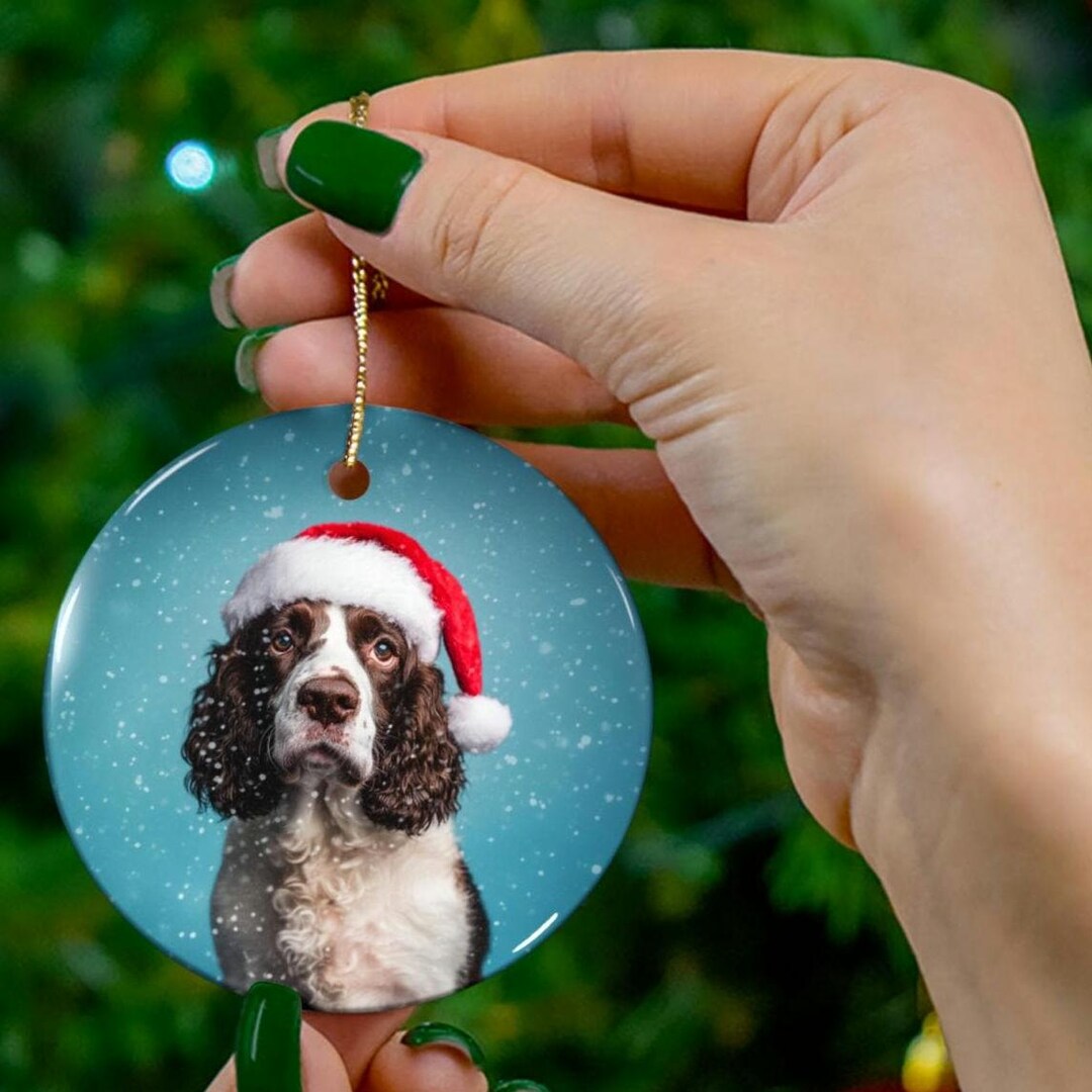 Springer Spaniel Ceramic Ornament, Dog Christmas Decor, Pet Lover Gift ...