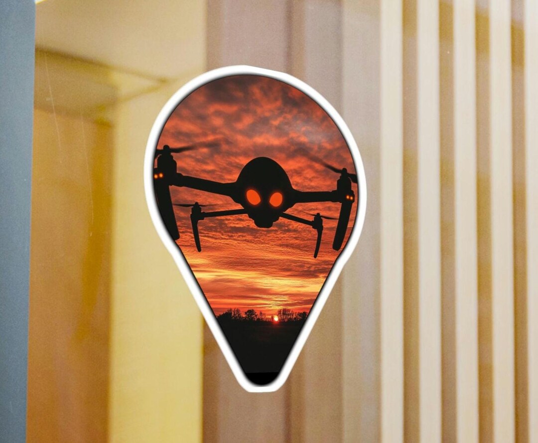Alien Drone Sightings Vinyl Decals Cool Martian Stickers, UFO Car ...
