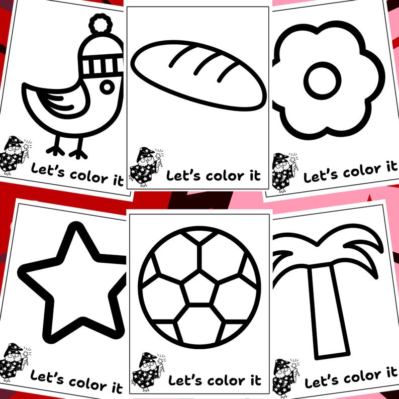 135 Super Bold and Easy Coloring Pages for Toddlers, Preschoolers, Easy ...
