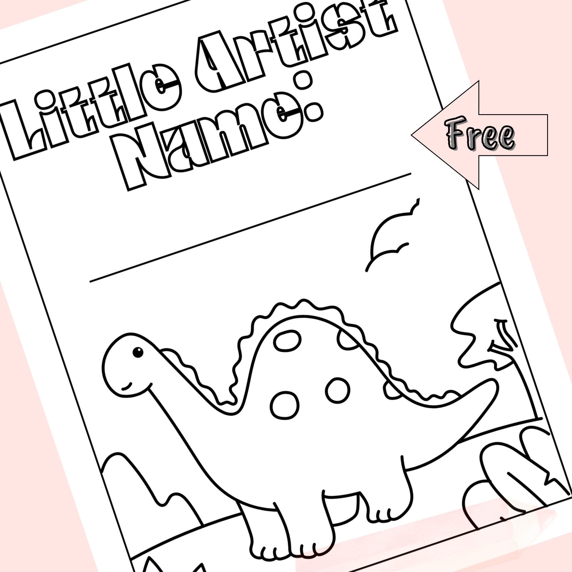 Dinosaur Coloring Pages for Kids, Plain and Easy Designs, Dinosaur ...