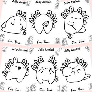 Cute Axolotl Coloring Page, Printable Coloring Sheets for Kindergarten ...