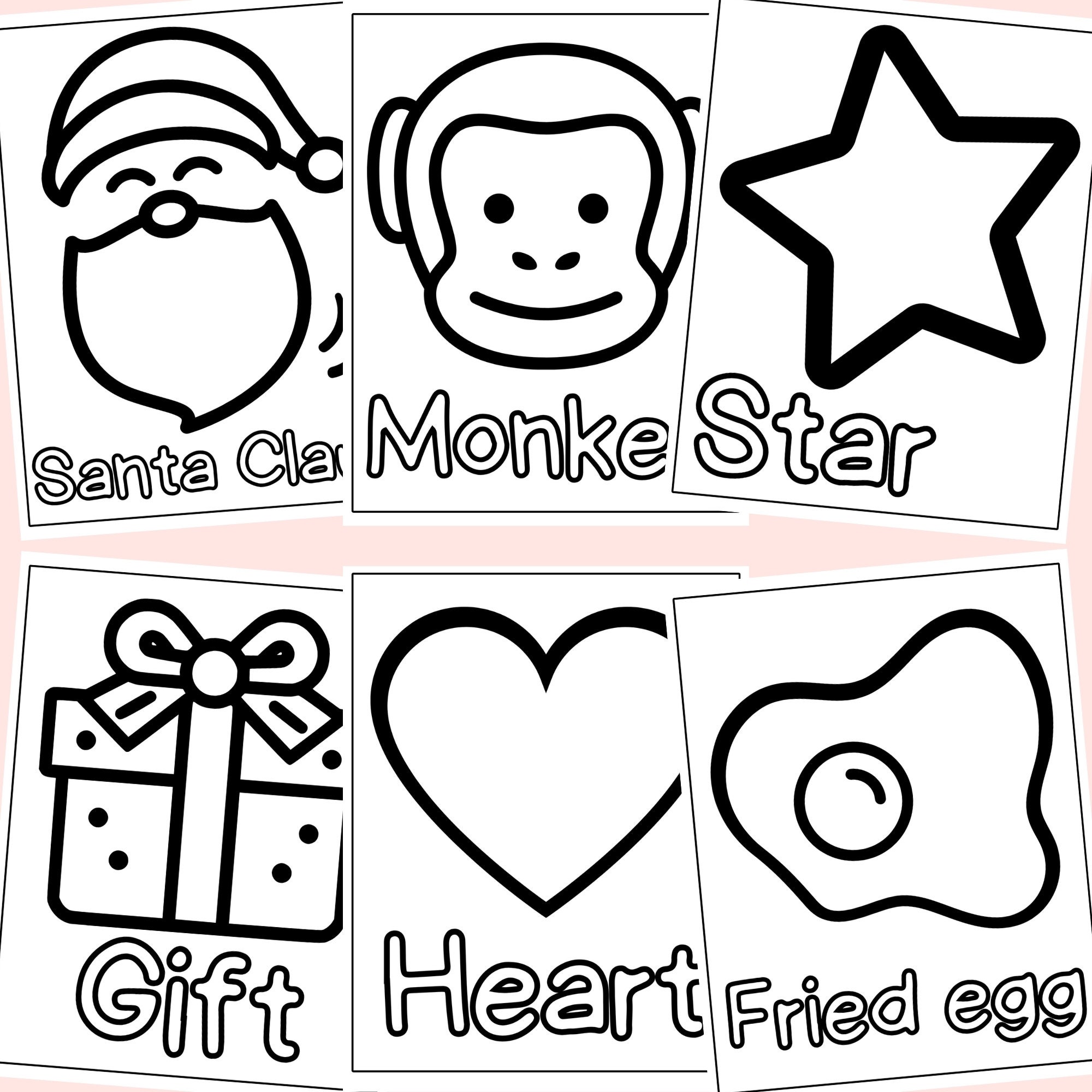 40 Simple Words Coloring Pages for Kids, Printable Bold and Easy ...