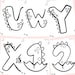Dinosaur ABC Alphabet Coloring Pages for Preschool and Baby Shower ...