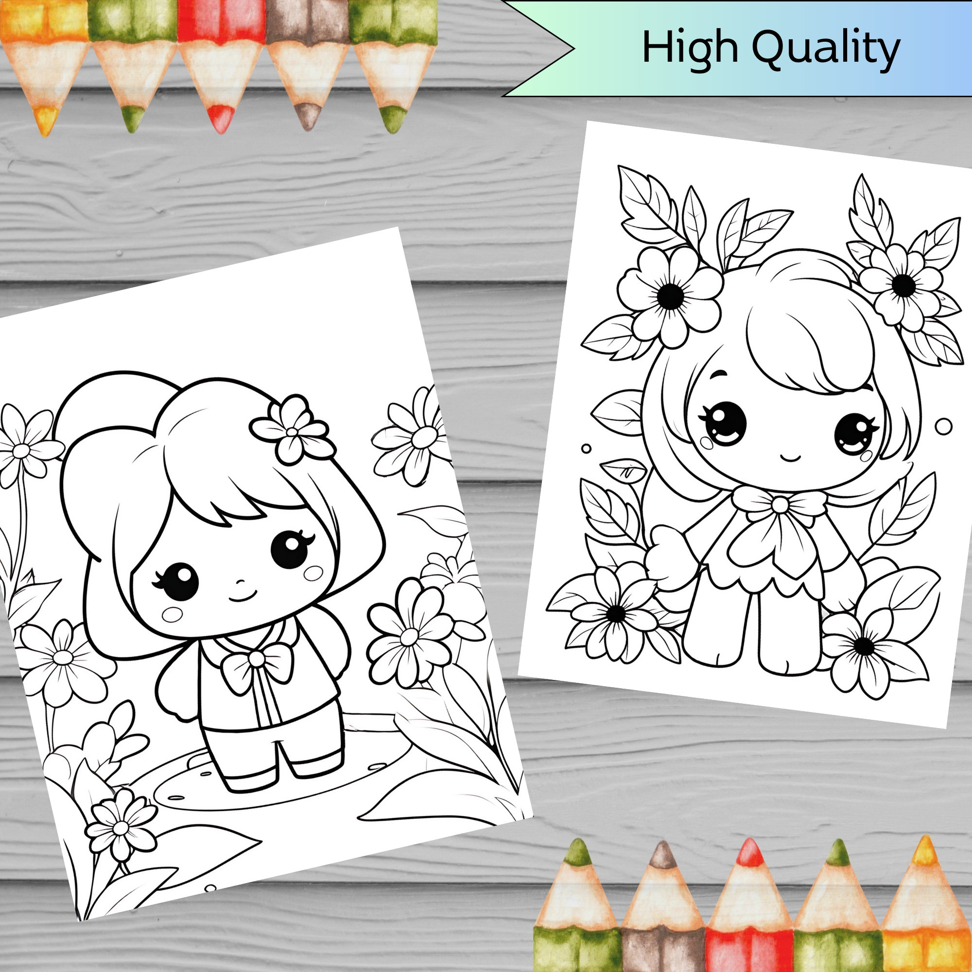 Kawaii Coloring Pages, Games for Kids, Printable Coloring Pages ...