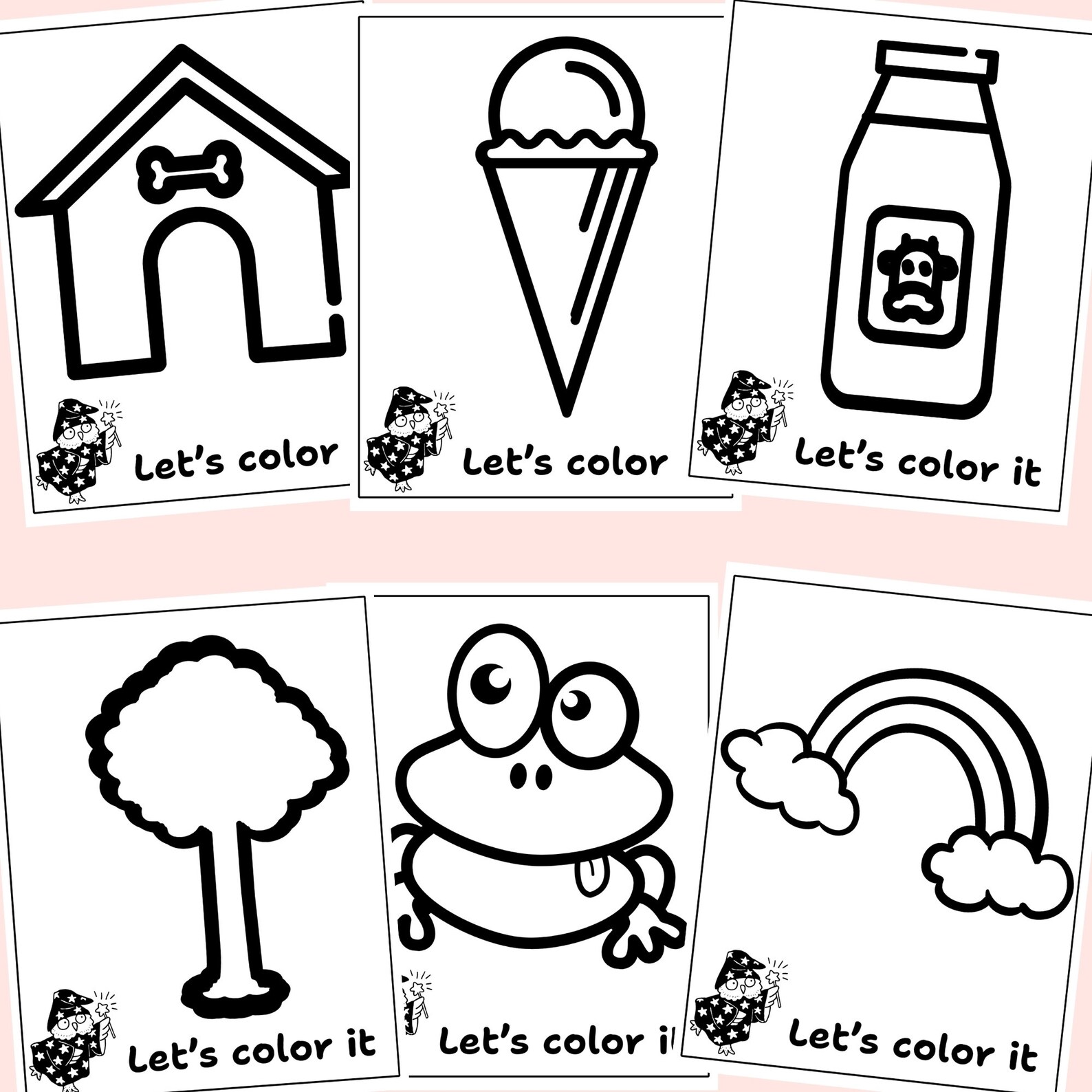 45 Super Easy Coloring Pages for Kids, Printable Bold and Easy Designs ...