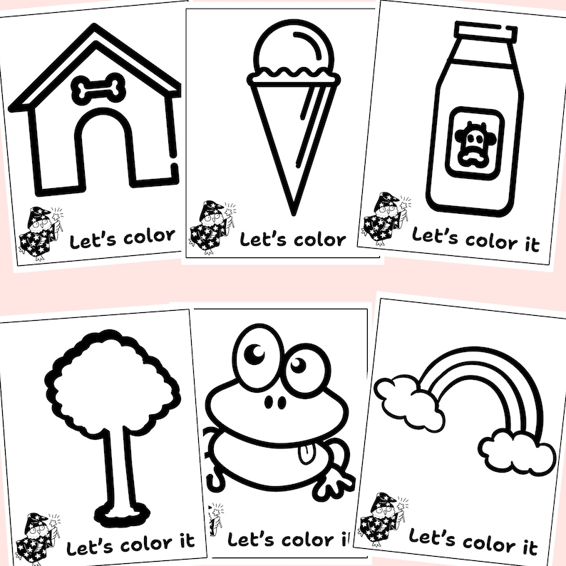 45 Super Easy Coloring Pages for Kids, Printable Bold and Easy Designs ...